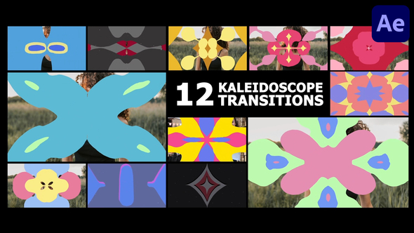 Kaleidoscope Transitions for After Effects, After Effects Project Files